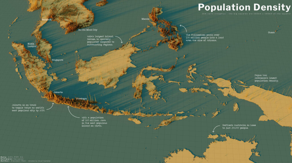 These 3D-Rendered Maps Highlight Demographic Trends and Geographic ...